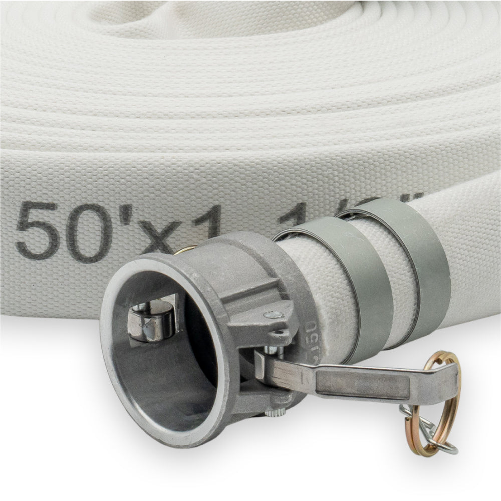 3" Heavy Duty Double Jacket Discharge Hose Camlock Fittings White