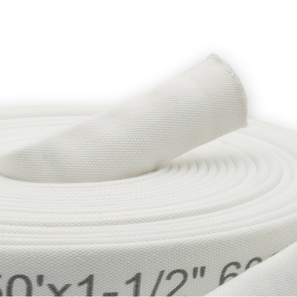 2" Heavy Duty Double Jacket Discharge Hose Uncoupled White