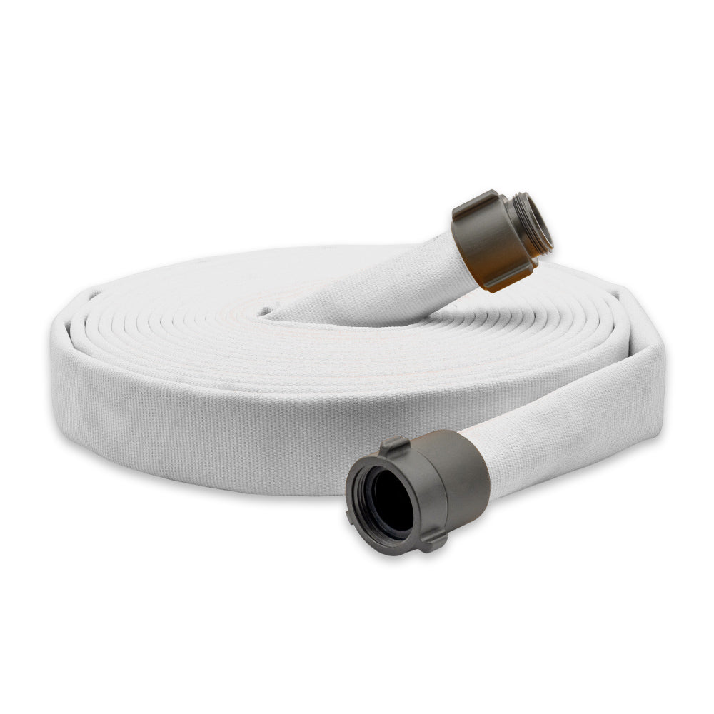 4" Super Duty Double Jacket Fire Hose Threaded Fittings White ...