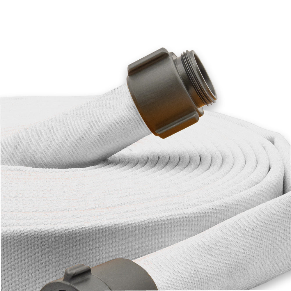 5" Super Duty Double Jacket Fire Hose Threaded Fittings White ...