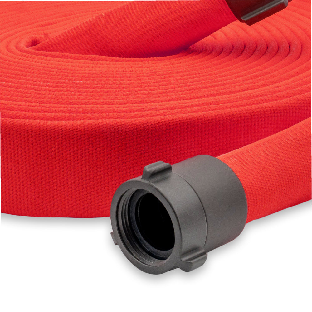 2" Super Duty Double Jacket Fire Hose Threaded Fittings Red – Discharge ...