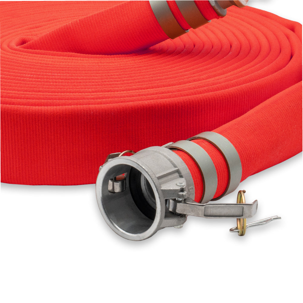 3" Super Duty Double Jacket Fire Hose Camlock Fittings Red – Discharge Hose