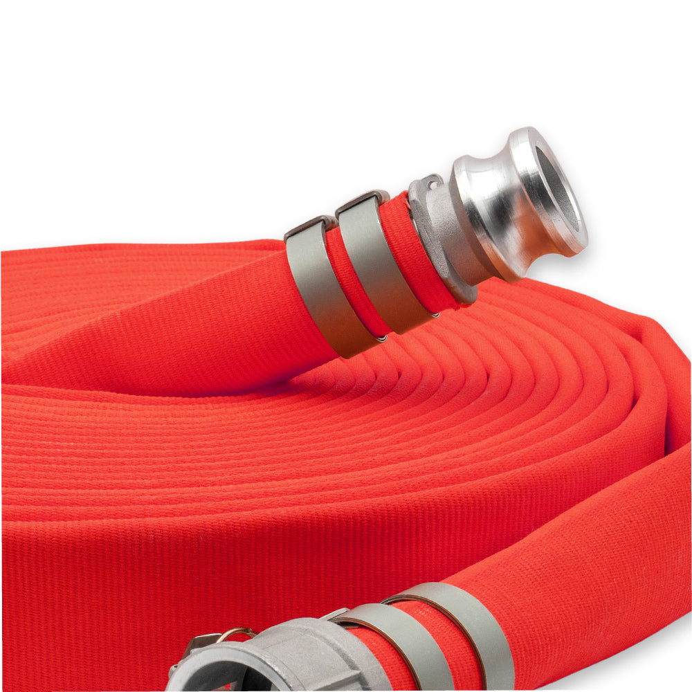 2" Super Duty Double Jacket Fire Hose Camlock Fittings Red – Discharge Hose