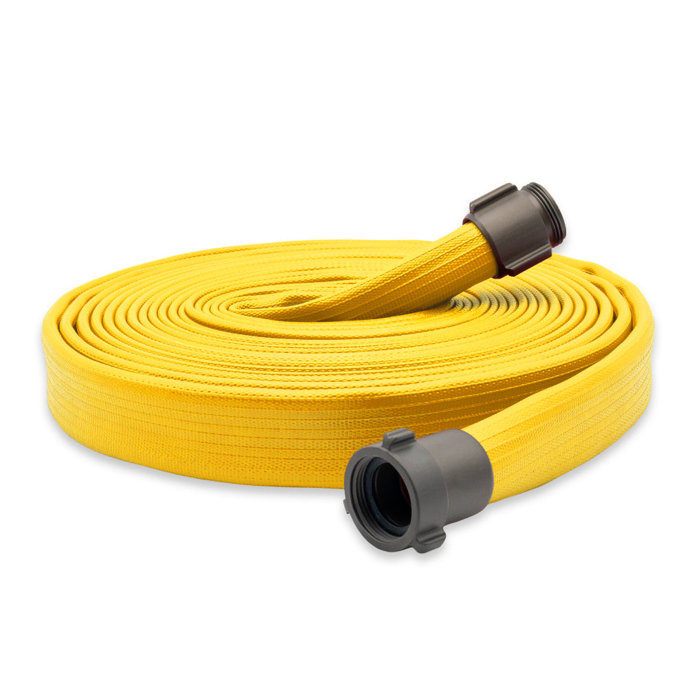 3" Super Duty Rubber Fire Hose Threaded Fittings Yellow – Discharge Hose