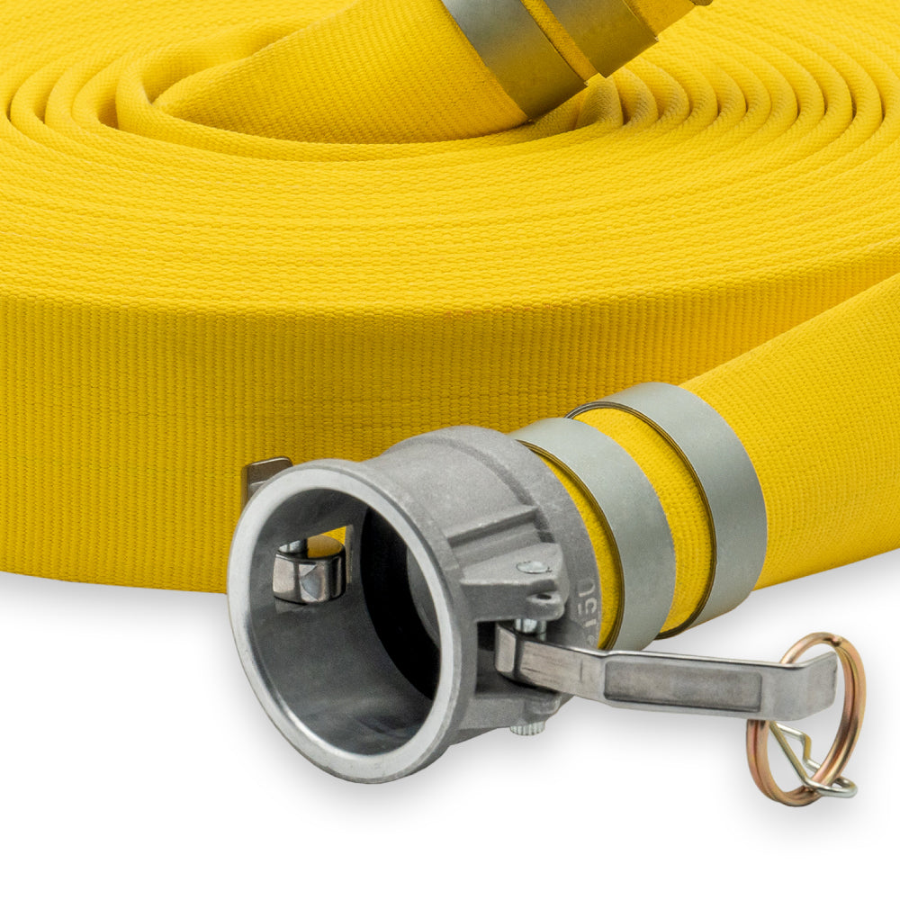2" Medium Duty Single Jacket Fire Hose Camlock Fittings Yellow ...